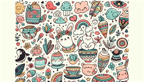 Cute Doodle Pattern Graphic By Creativeguru · Creative Fabrica