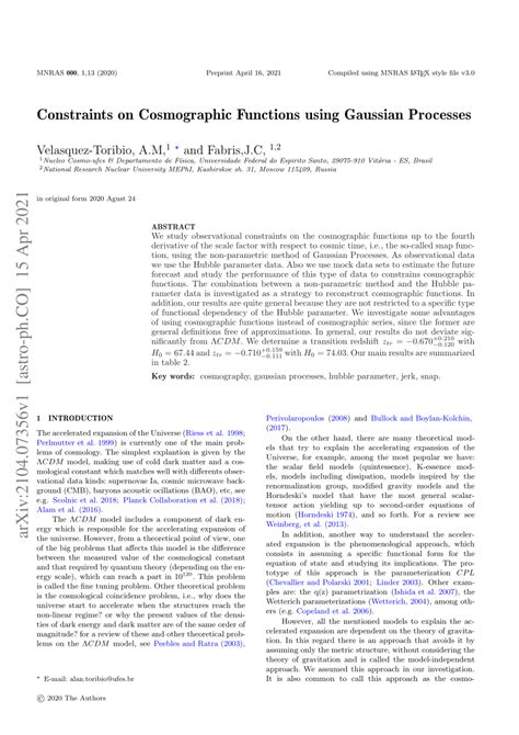 Pdf Constraints On Cosmographic Functions Using Gaussian Processes