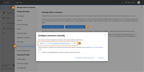 Where To Find The CodeTwo Domain Assigned During Provisioning