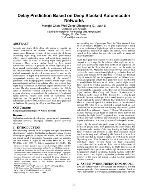 Pdf Delay Prediction Based On Deep Stacked Autoencoder Networks