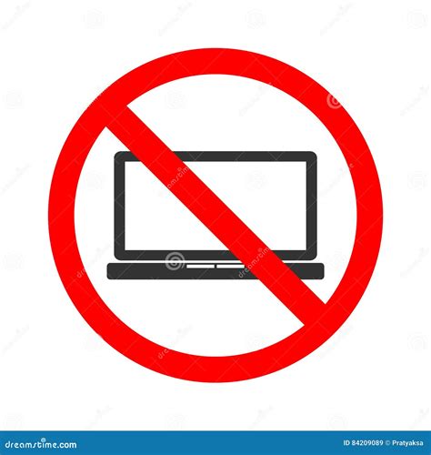 Stock Vector Of No Laptop Prohibition For Accessing Laptop Stock Vector Illustration Of Price