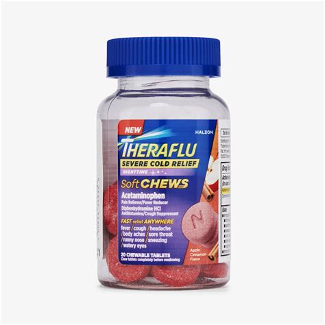 Fsa Eligible Theraflu Severe Cold Relief Nighttime Soft Chews Apple