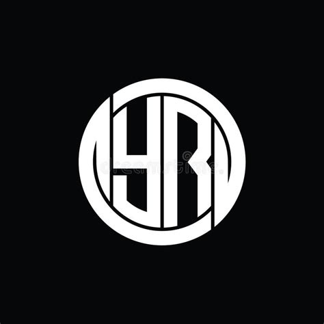 Yr Logo Monogram Shield Inside Circle Shape Vector Images Design Template Stock Vector