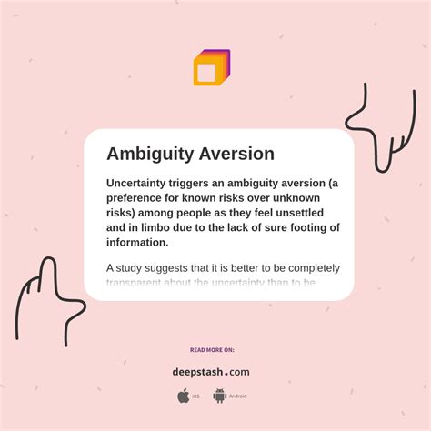Ambiguity Aversion Deepstash