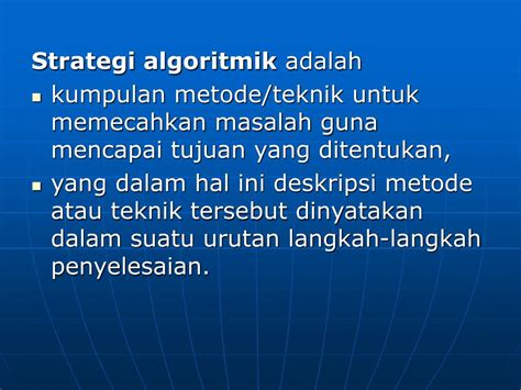 Ppt Pengantar Strategi Algoritmik Powerpoint Presentation Free