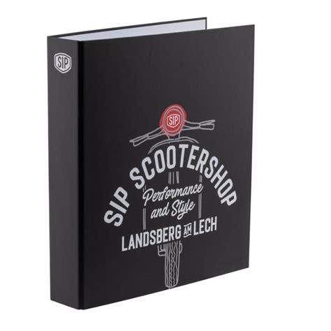 Folder Sip Scootershop Din A4 W 56 Mm Black With Sip Logo Printing