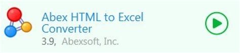 abex html to excel converter 3 9 download free trial converter exe