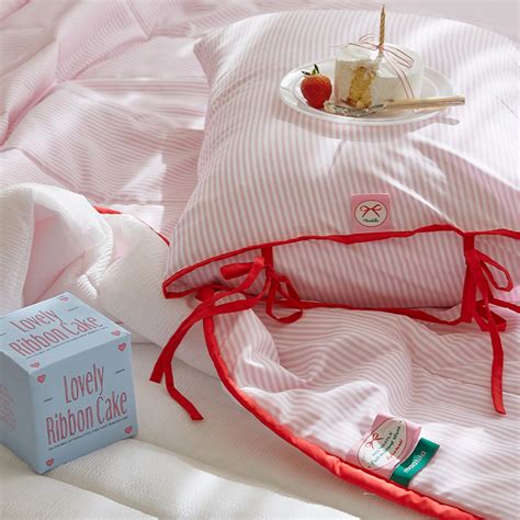 리본케이크 스노우시어서커 여름 차렵이불세트ssqk 4종 감도 깊은 취향 셀렉트샵 29cm