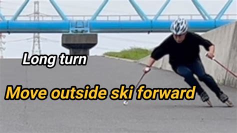 #skate 265 / Move outside ski forward / Ski long turn / 後半の外脚の圧を保ちつつ、外 ...