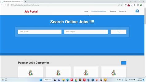 Job Portal Project Using Php And Mysql V20 Phpgurukul Youtube