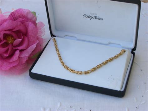 Necklace Gold Plated Link Necklace By Kelly Waters In Original Box