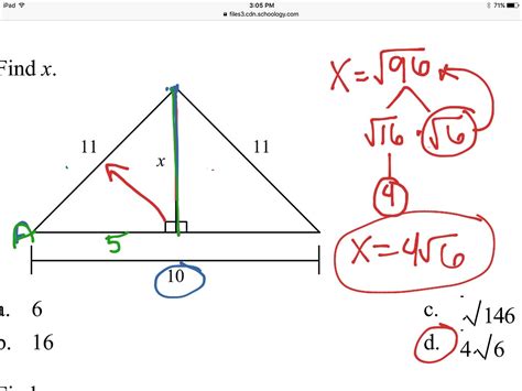 Isosceles Triangle Using Pythagoras At Esteban Burke Blog