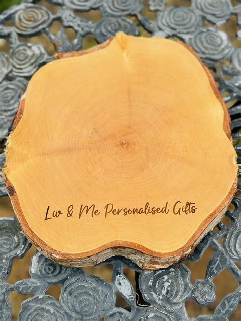Personalised Wood Slice Personalised Log Business Signage Engraved