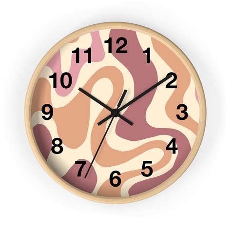vintage groovy retro wave wall clock handcrafted 10 silent clock 60s