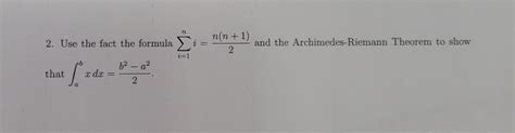 Solved Nn1 2 Use The Fact The Formula I And The