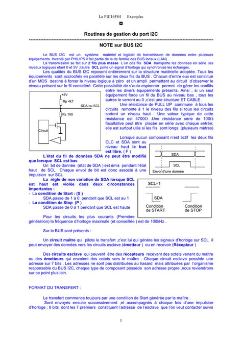 Les Routines I2c