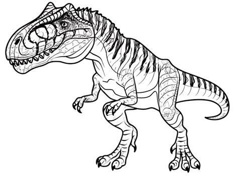 Realistic Allosaurus Dinosaur Coloring Page Download Print Or Color