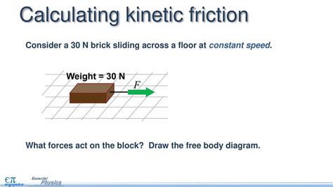 Understanding Kinetic Friction Exploring The Free Body Diagram