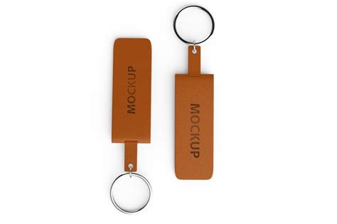 Leather Keychain Logo Mockup Product Mockups Ft Key And Craft Envato
