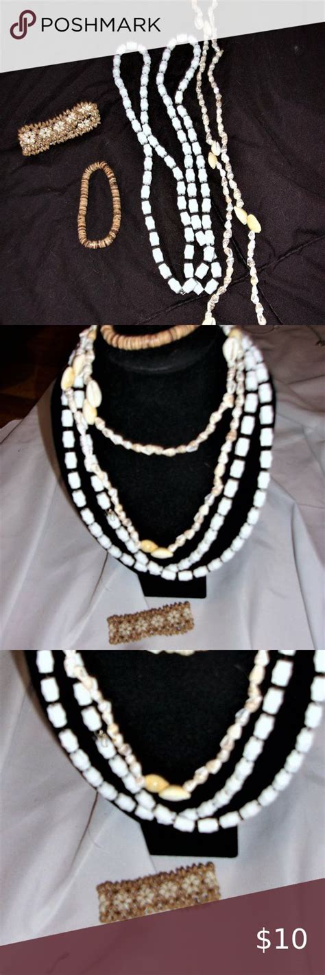 💝415 Wood Beaded Necklaces Bundle Set Costume Beaded Necklace Wood