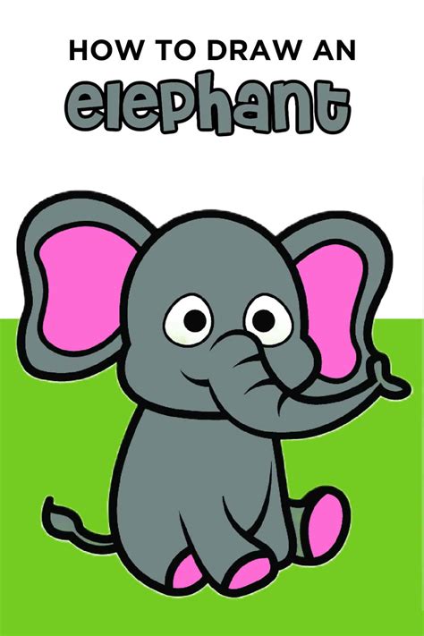 Easy Cute Elephant Drawings