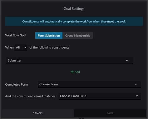Set And Automate Workflow Goals Finalsite Support