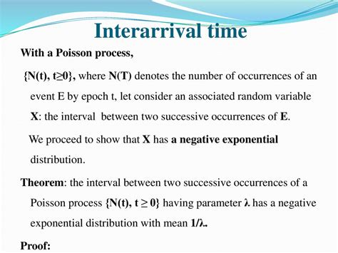 Poisson Process Interarrival Time Distribution At Ray Ratliff Blog