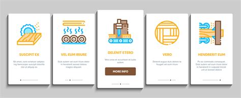 Wood Production Plant Onboarding Elements Icons Set Vector 17348559 Vector Art At Vecteezy