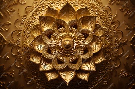 Premium Photo Luxury Golden Mandala Wallpaper