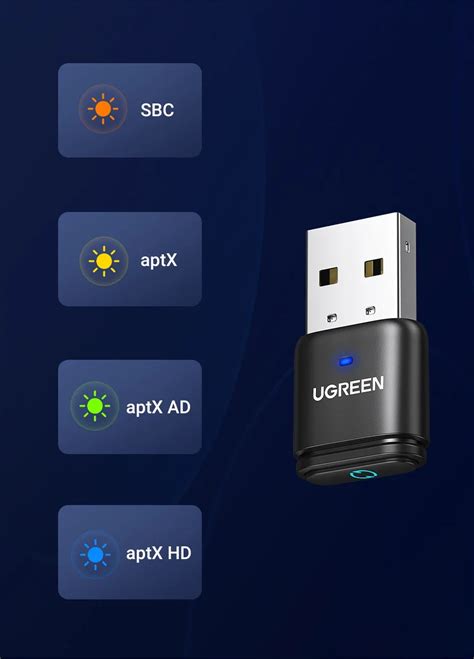 Ugreen Usb Bluetooth 5 3 Transmitter Aptx Hd Ad Audio Adapter For Ps5 Ps4 Nintendo Switch