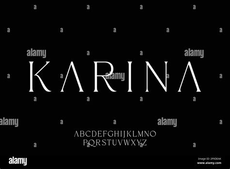 Elegant Luxury Display Font Serif Font Vector Stock Vector Image And Art Alamy