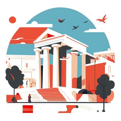 Premium Vector Exploring Ancient Architecture Vector Illustration Flat 2