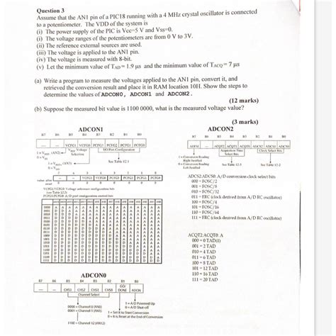 solved question 3assume that the an1 ﻿pin of a pic18