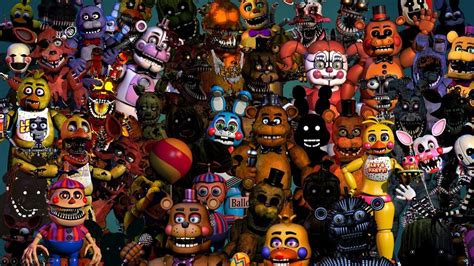 All Types Animatronics In Five Nights At Freddys Youtube