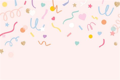 Confetti Background Psd Cute Pastel Premium Psd Rawpixel