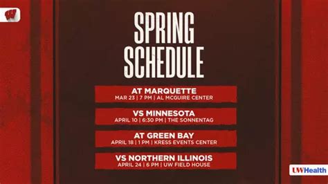 Volleyball Announces Spring Schedule Wisconsin Badgers