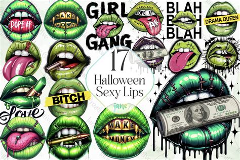 Halloween Sexy Lips Sublimation Bundle Graphic By Janecreative