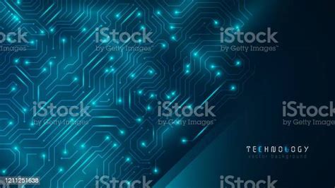 블루 미래 회로 사이버 공간 기술 추상 벡터 배경 창조적 인 회로 연결 기술 배경 기술 비즈니스 웹 배너 배경 0명에 대한 스톡