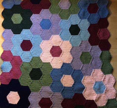 Ravelry Knitted Hexagon Blankie Pattern By Vicki Mikulak