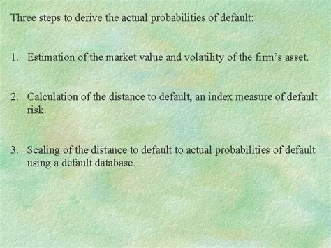 Kmv Model Expected Default Frequency Expected Default Frequency