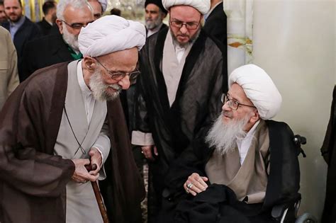 تصویر باکیفیت آیت الله مصباح یزدی و آیت الله صافی گلپایگانی