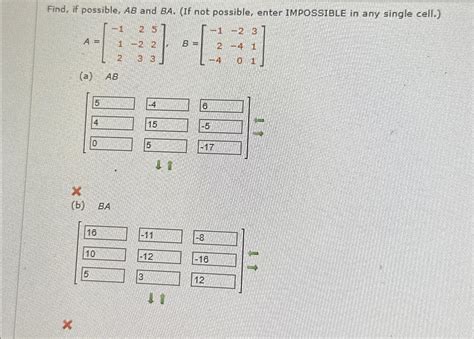 solved find if possible ab ﻿and ba if not possible