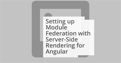 Angular Jobs On Linkedin Setting Up Module Federation With Server Side