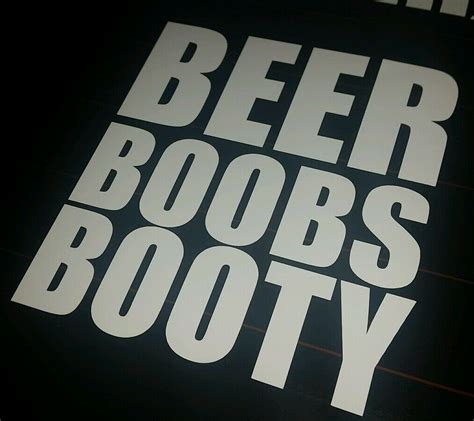 Beer Boobs Booty Sticker The 3 Bs Funny Vinyl Decal Brisbane