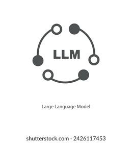 Large Language Model Icon On White Stock Vector Royalty Free Shutterstock