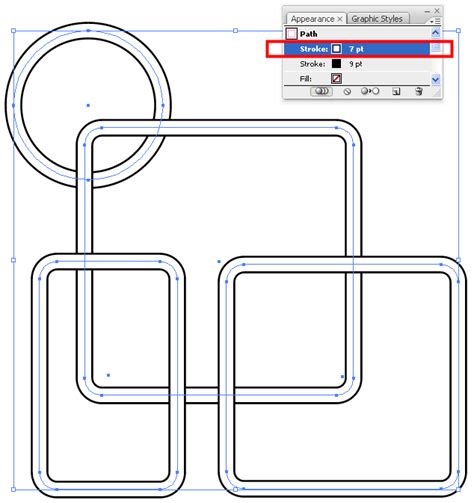 how to draw connecting shapes with multiple strokes with adobe
