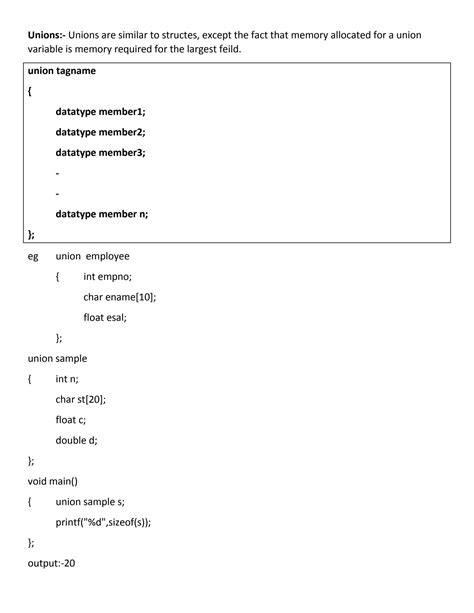 SOLUTION Unions Basics In C Programming Studypool
