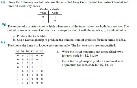 Solved A Jsing The Following One Bit Code Use The Chegg