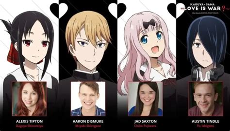 Kaguya Sama Love Is War Anime Main Cast And Characters Anime Voice