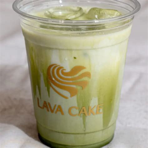 Iced Matcha Latte Lava Cake